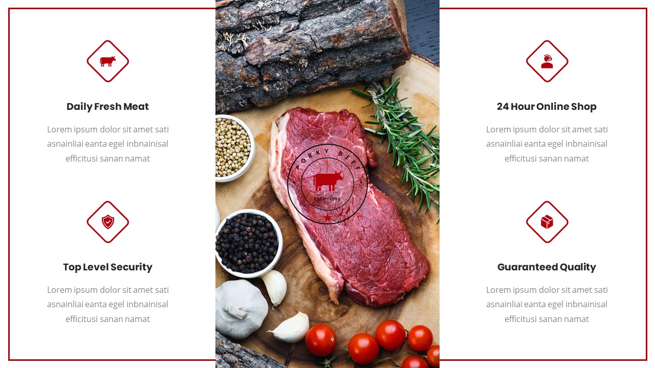 Porky Beef – Butchery & Meat Farm PowerPoint Template, Presentation ...