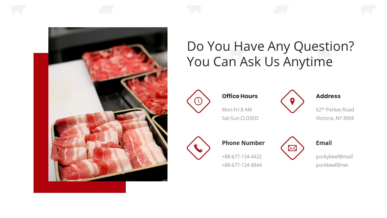 Porky Beef – Butchery & Meat Farm PowerPoint Template, Presentation ...