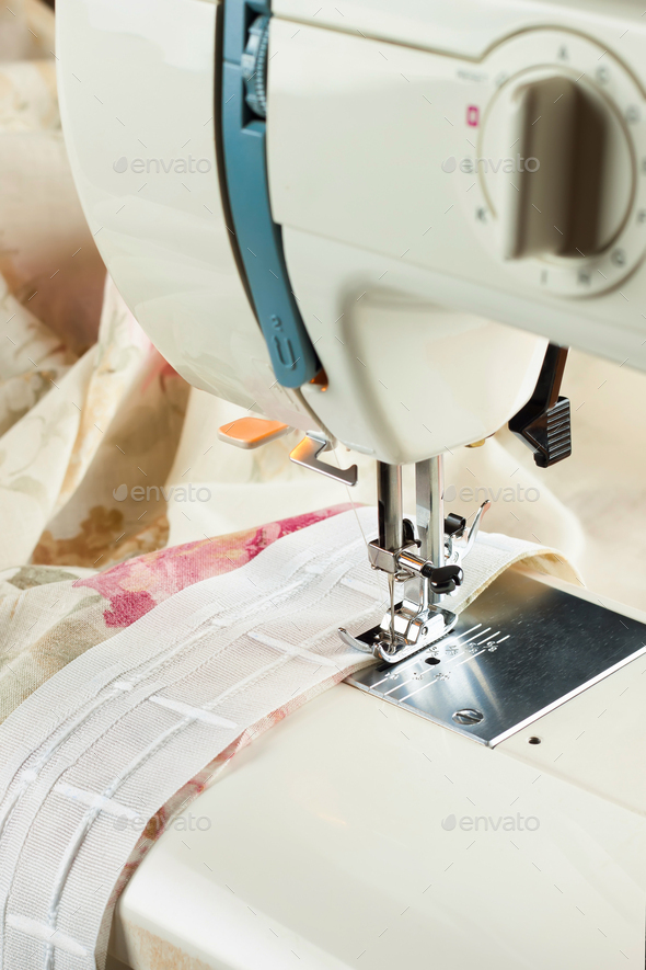 Modern sewing machine and item of clothing Stock Photo by Kateryna ...