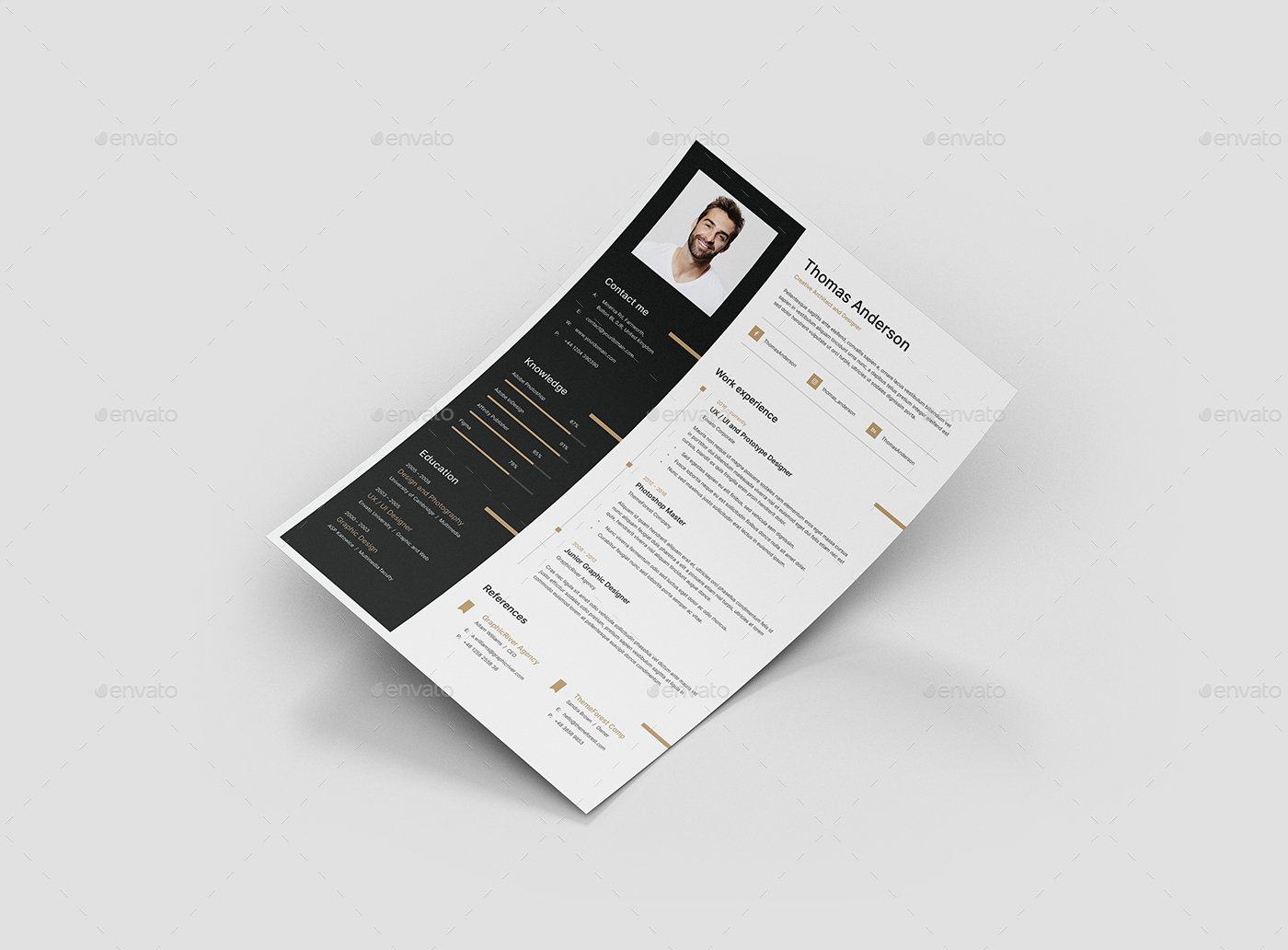 Interiorch – Architect Resume CV, Print Templates | GraphicRiver