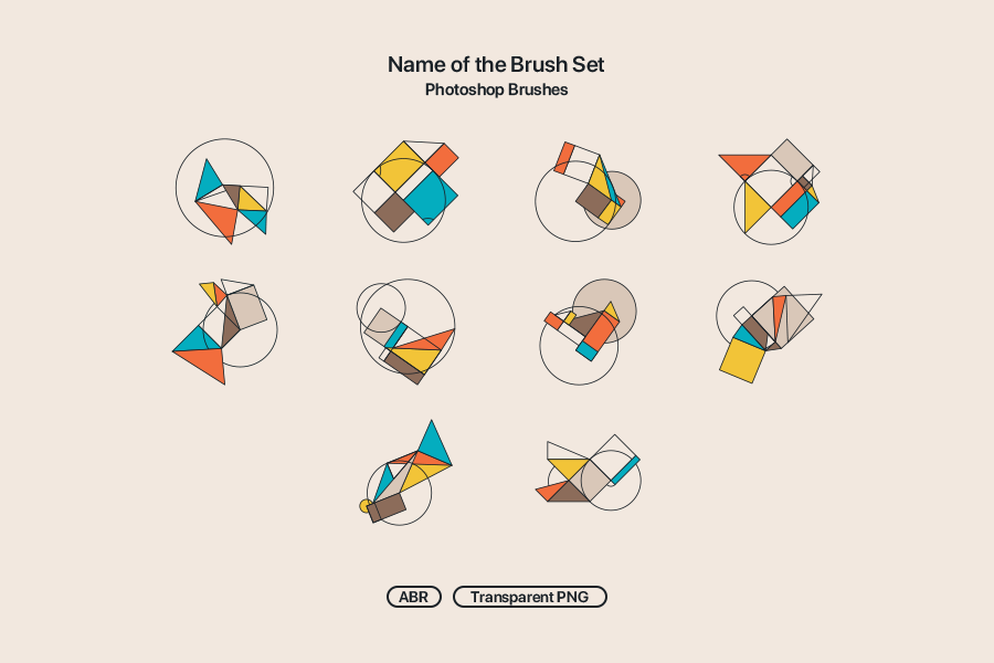 Abstract Geometric Photoshop Brushes Set, Add-ons | GraphicRiver