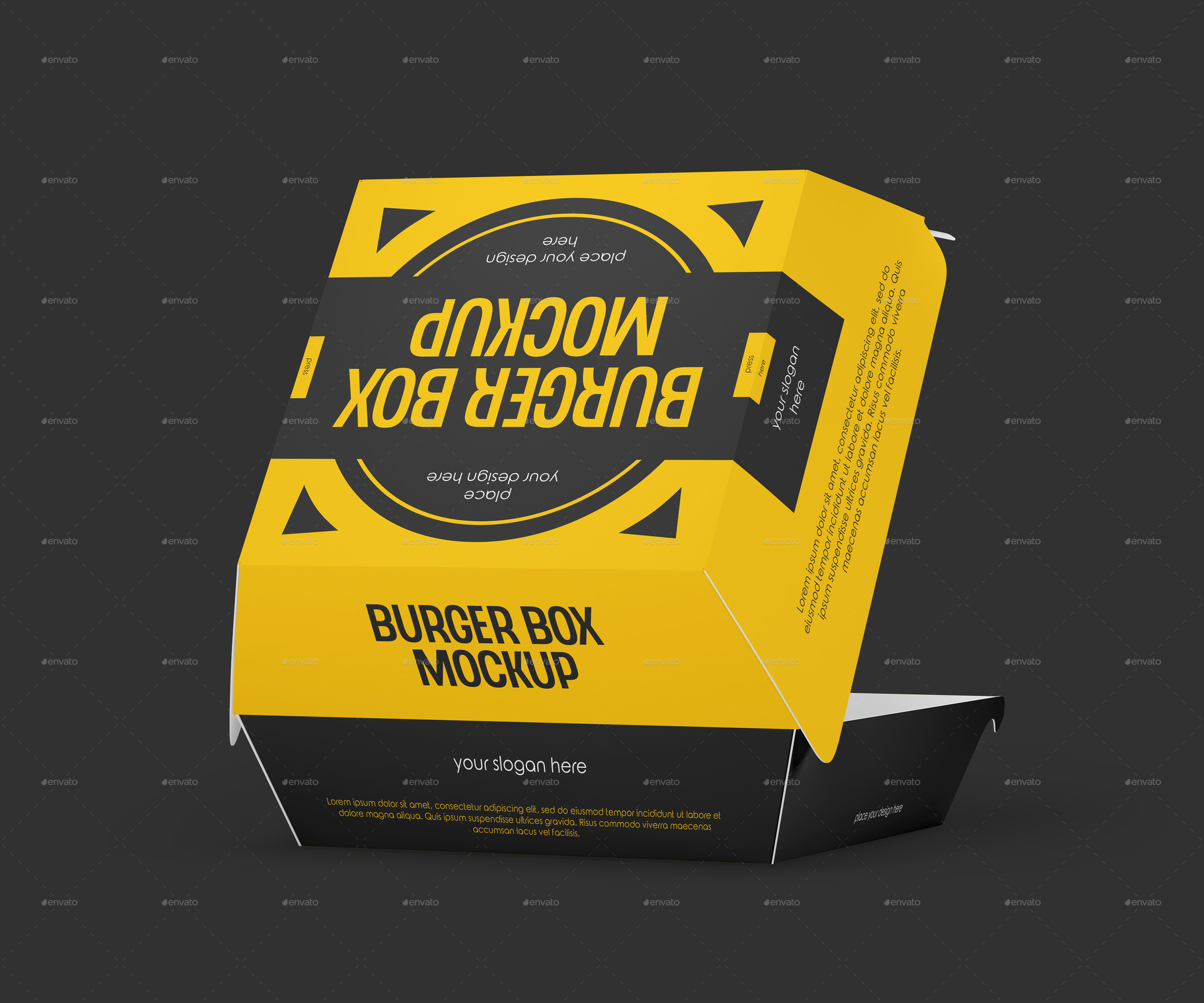 Burger Box Mockup Set, Graphics | GraphicRiver