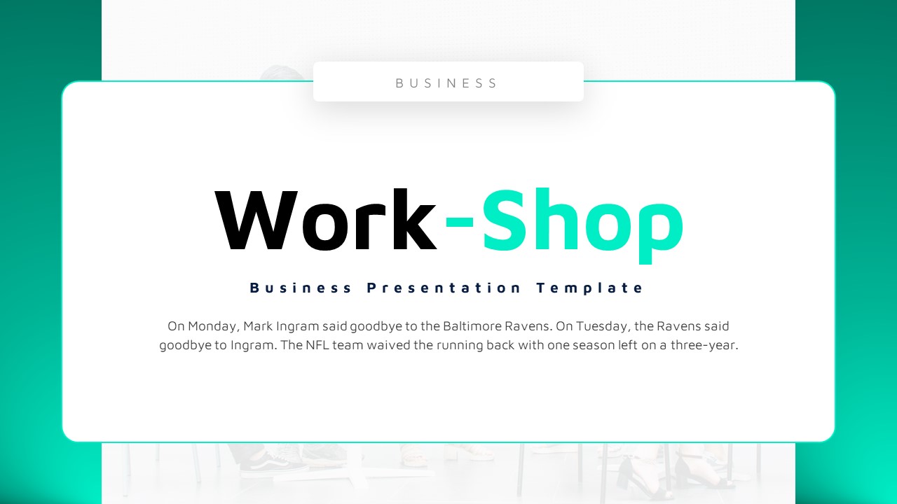 Workshop Business Presentation Template, Presentation Templates ...
