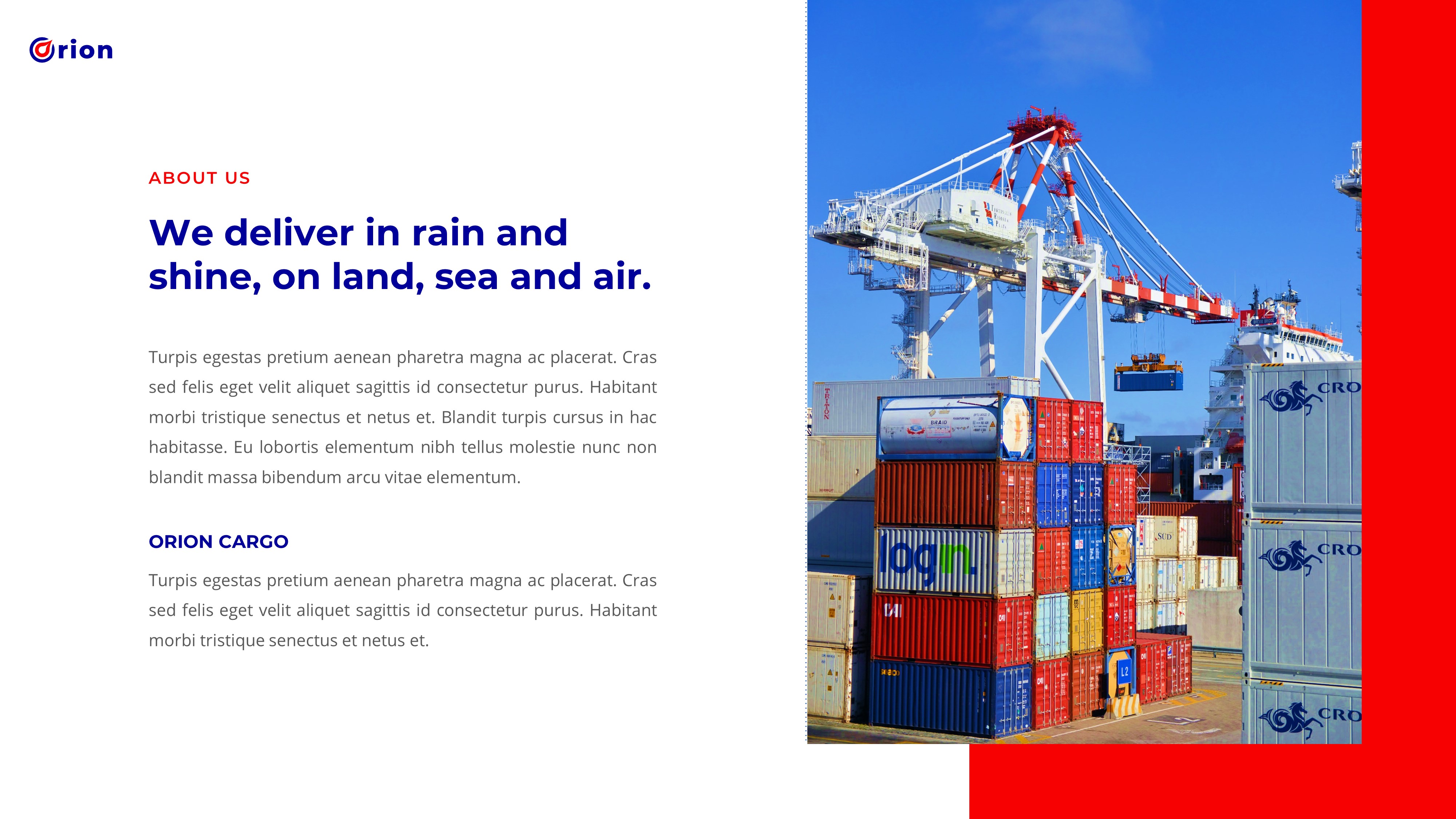 Orion Express - Logistic & Shipping Service Powerpoint Template ...