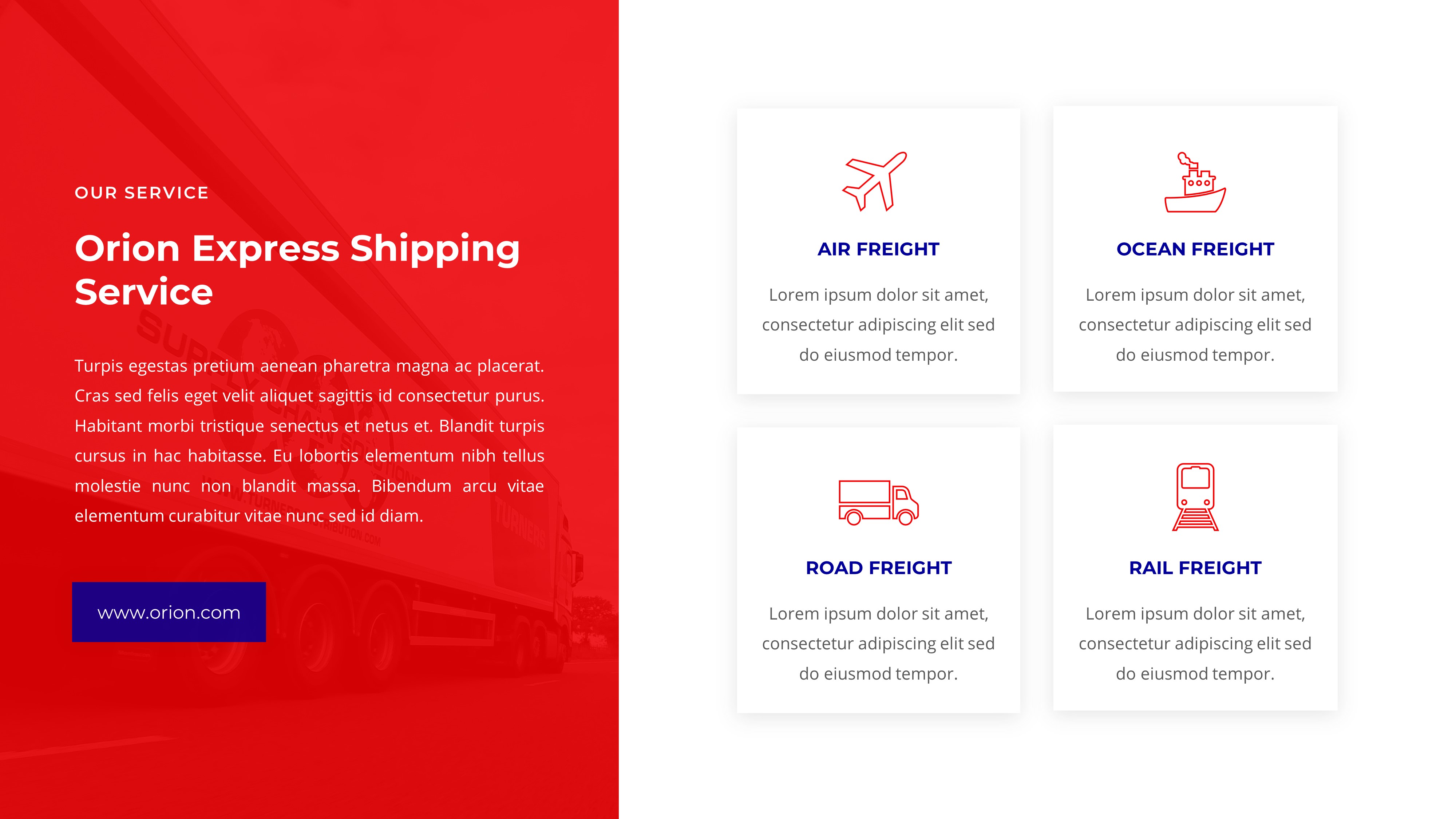 Orion Express - Logistic & Shipping Service Powerpoint Template ...