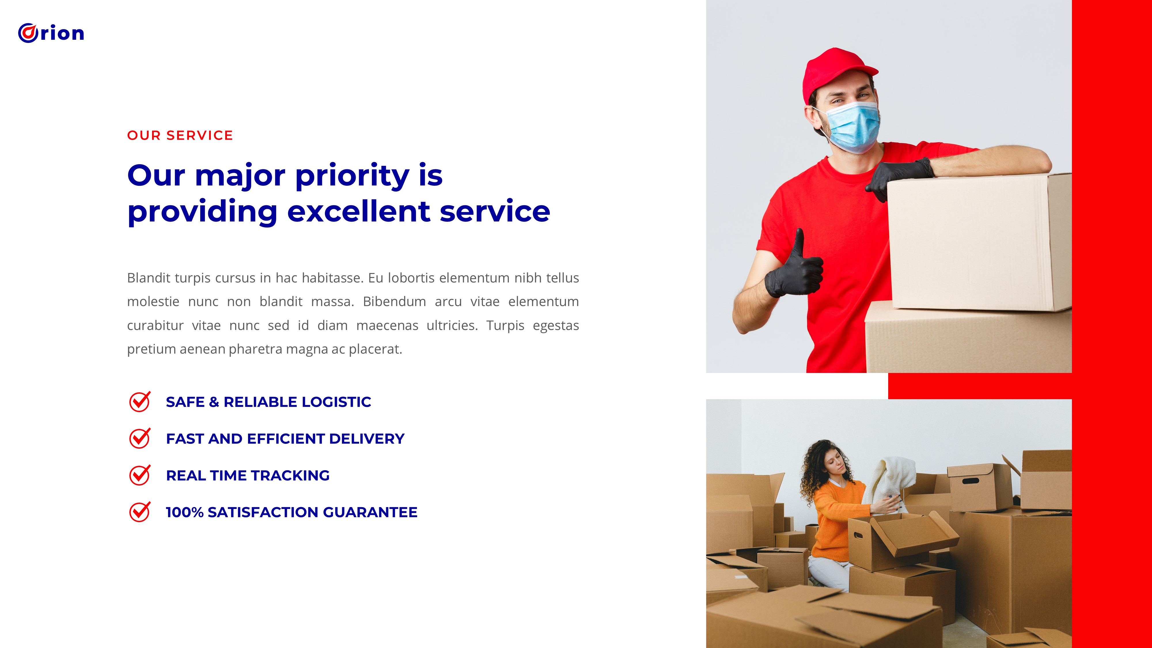 Orion Express - Logistic & Shipping Service Powerpoint Template ...