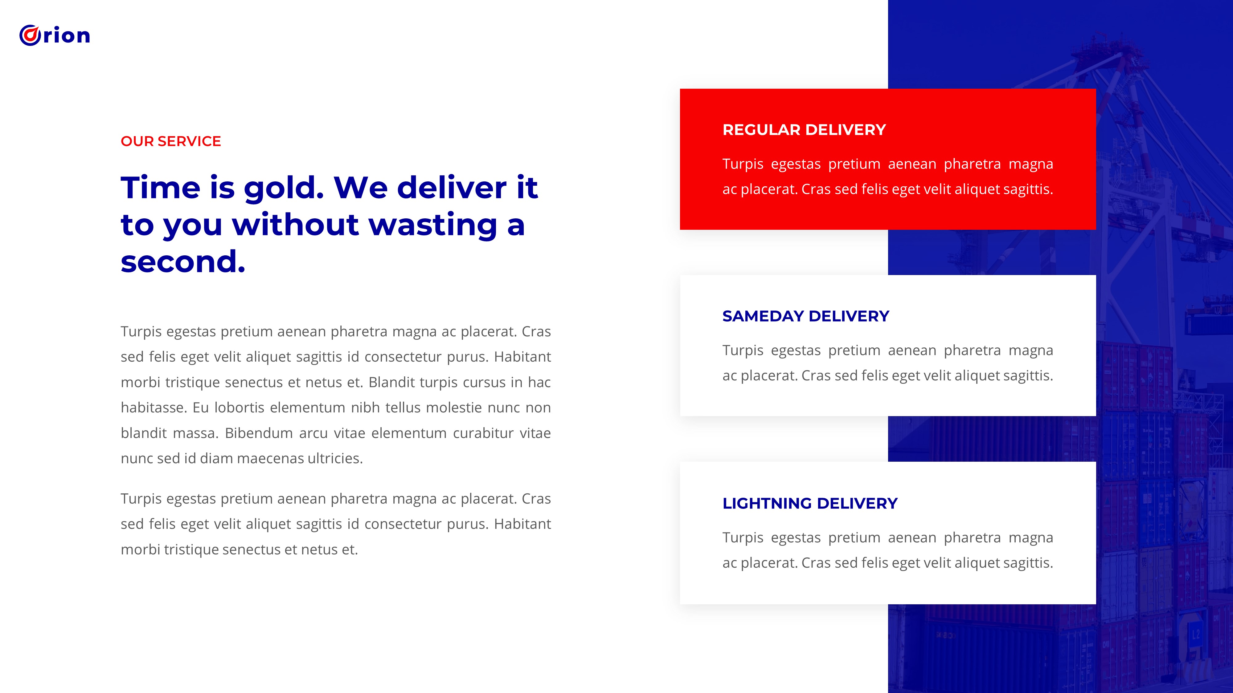 Orion Express - Logistic & Shipping Service Powerpoint Template ...