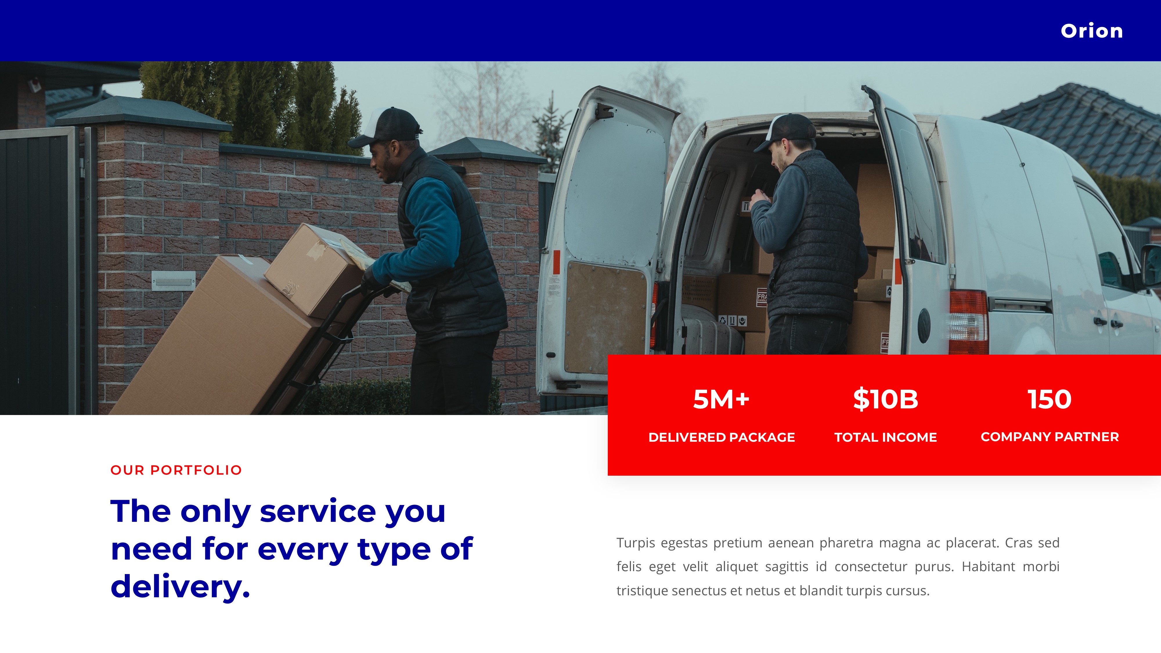 Orion Express - Logistic & Shipping Service Powerpoint Template ...