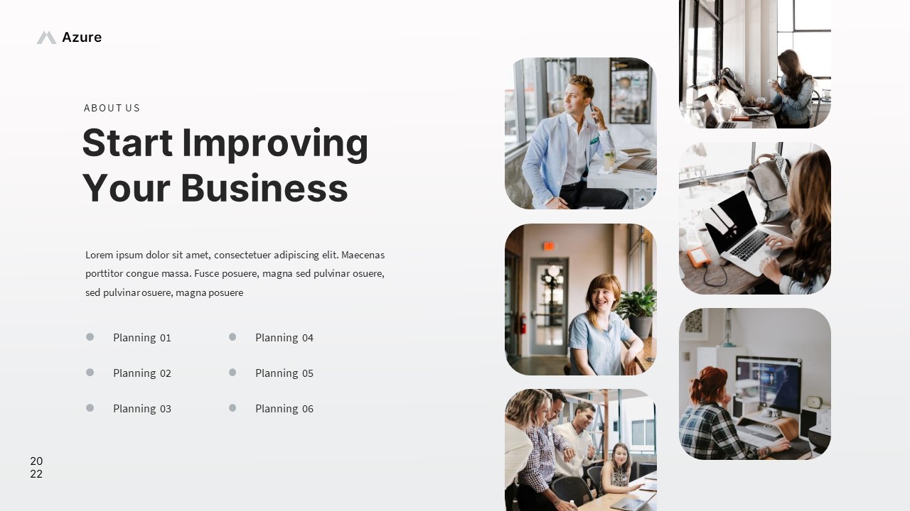 Azure - Multipurpose Pitch Deck Powerpoint Template, Presentation Templates