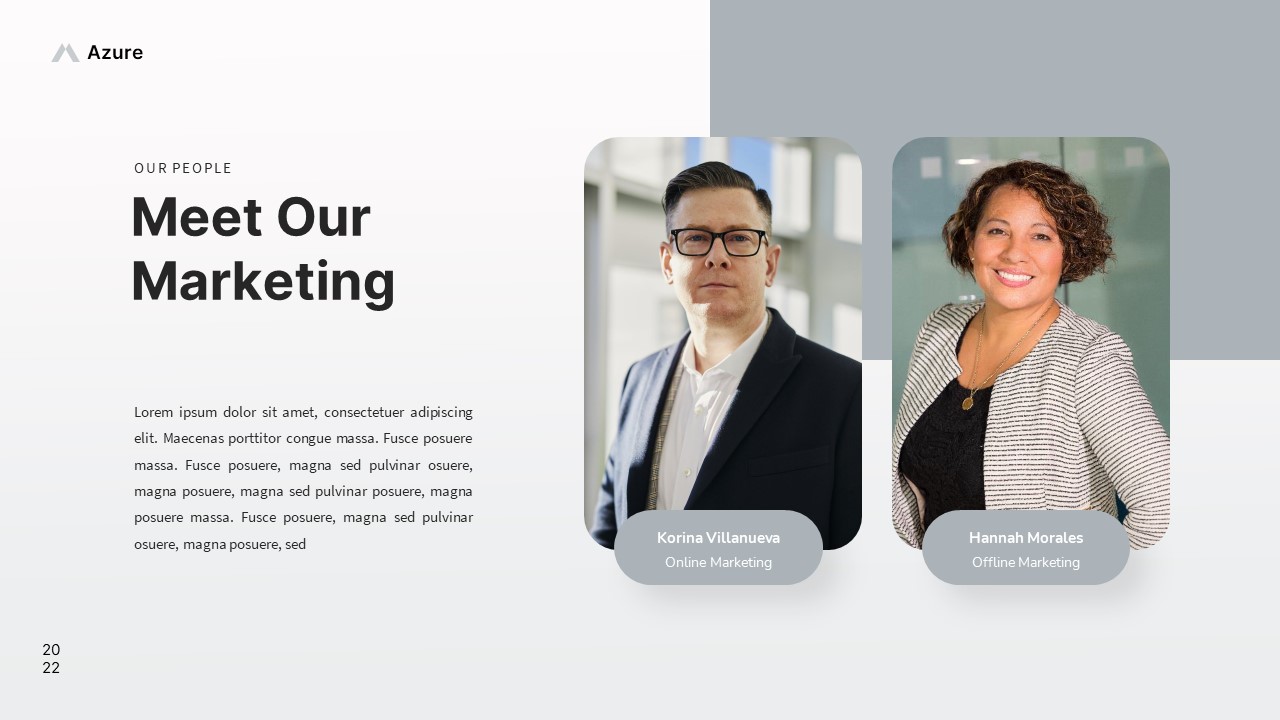 Azure - Multipurpose Pitch Deck Powerpoint Template, Presentation Templates