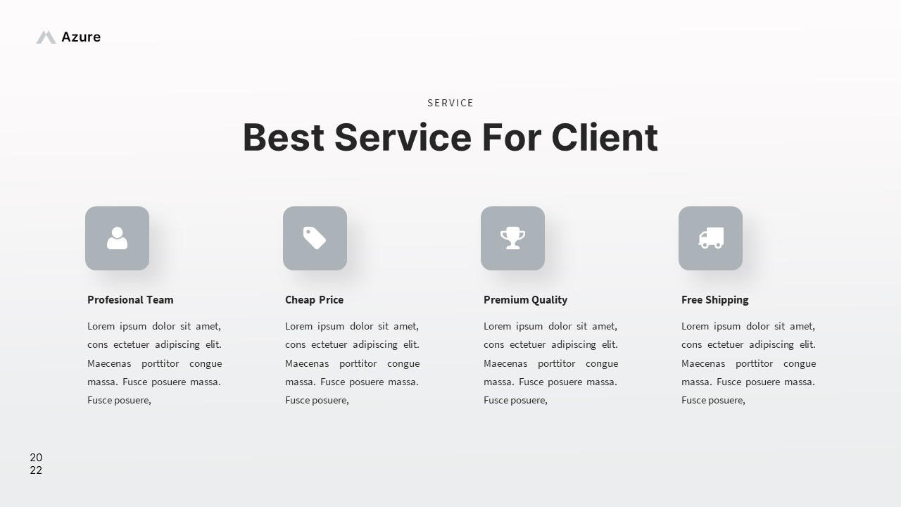 Azure - Multipurpose Pitch Deck Powerpoint Template, Presentation Templates