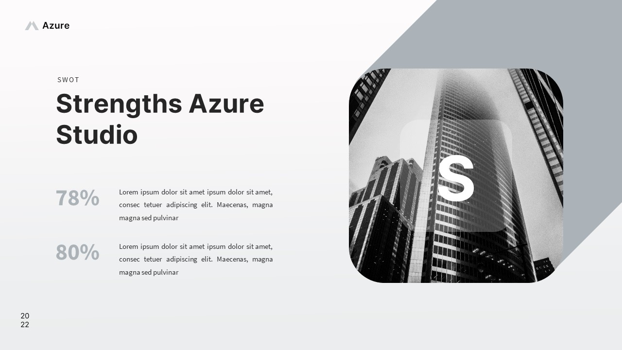 Azure - Multipurpose Pitch Deck Powerpoint Template, Presentation Templates