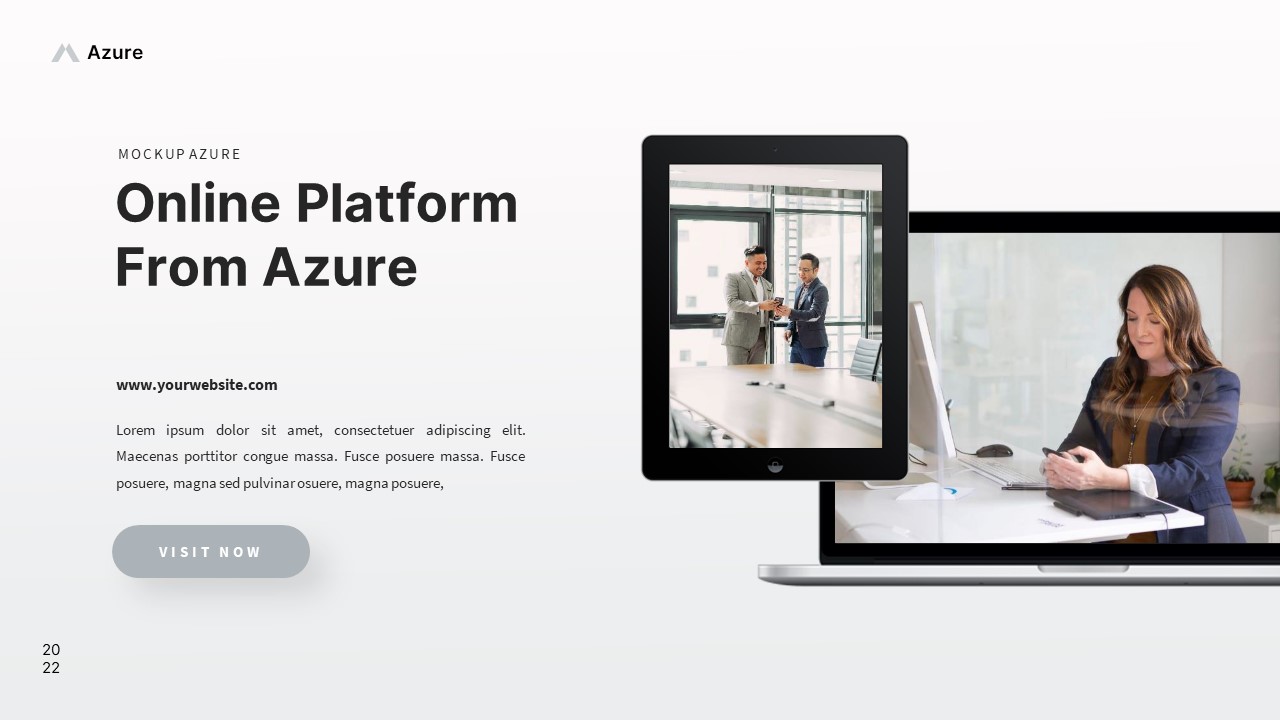 Azure - Multipurpose Pitch Deck Powerpoint Template, Presentation Templates