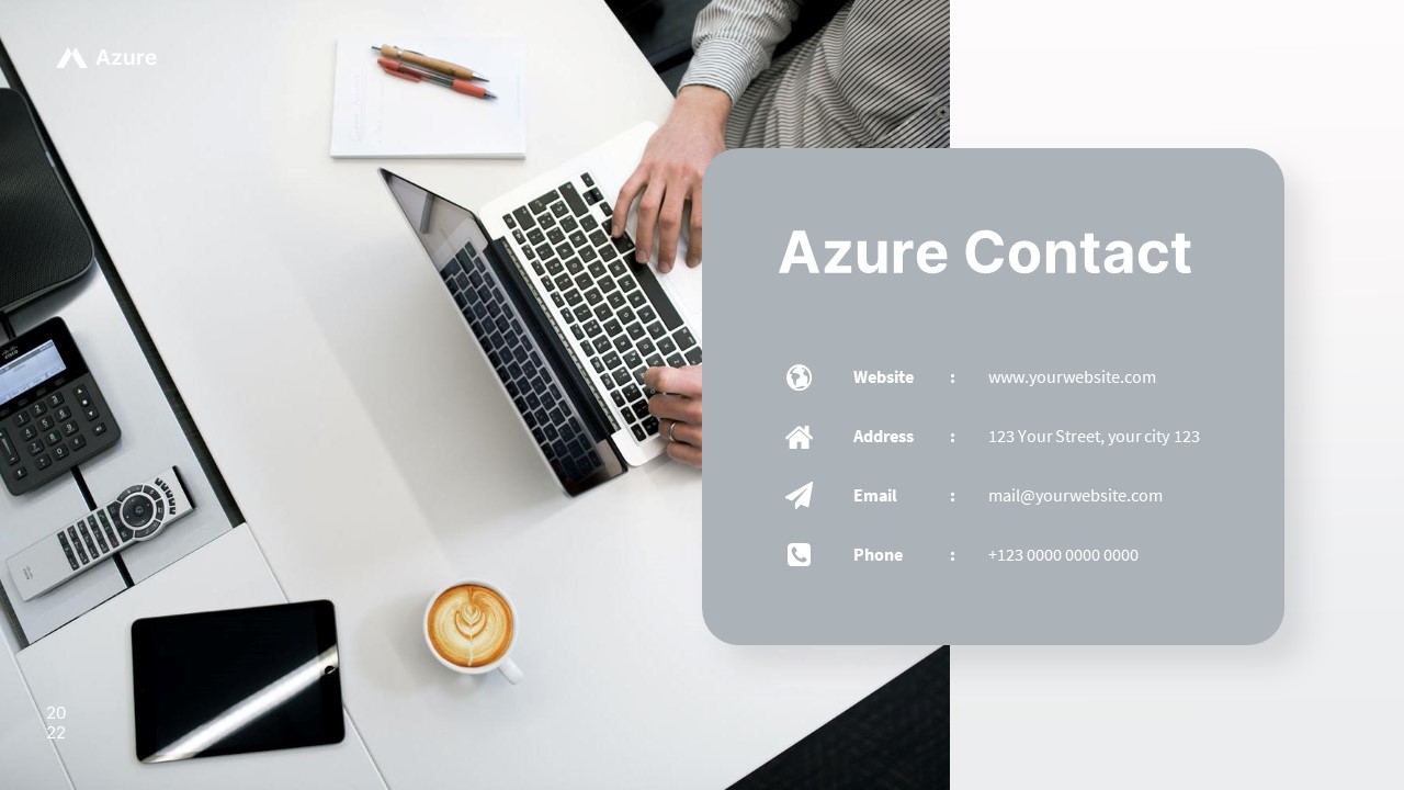 Azure - Multipurpose Pitch Deck Powerpoint Template, Presentation Templates
