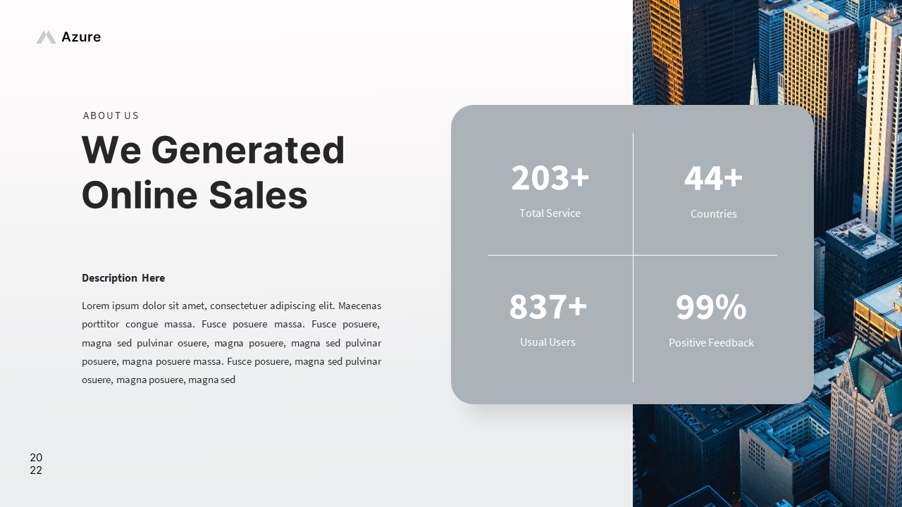 Azure - Multipurpose Pitch Deck Powerpoint Template, Presentation Templates