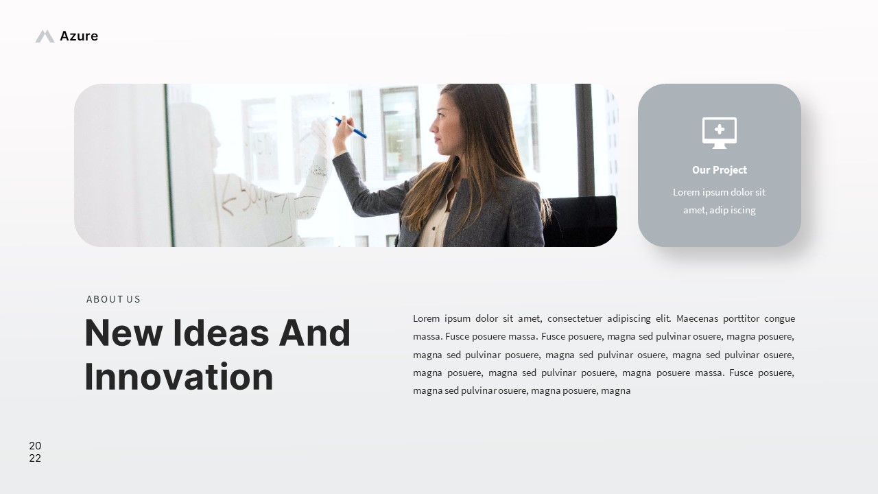 Azure - Multipurpose Pitch Deck Powerpoint Template, Presentation Templates