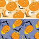 Yellow and Violet Halloween patterns, Vectors | GraphicRiver
