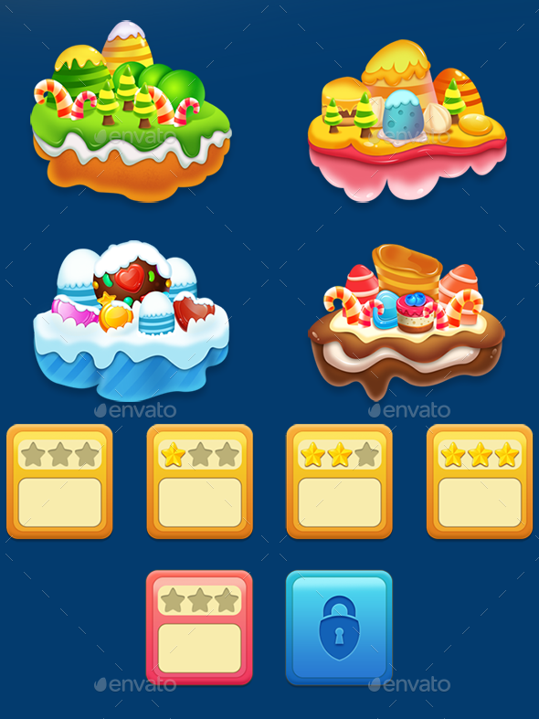 Game Level Map, Game Assets | GraphicRiver