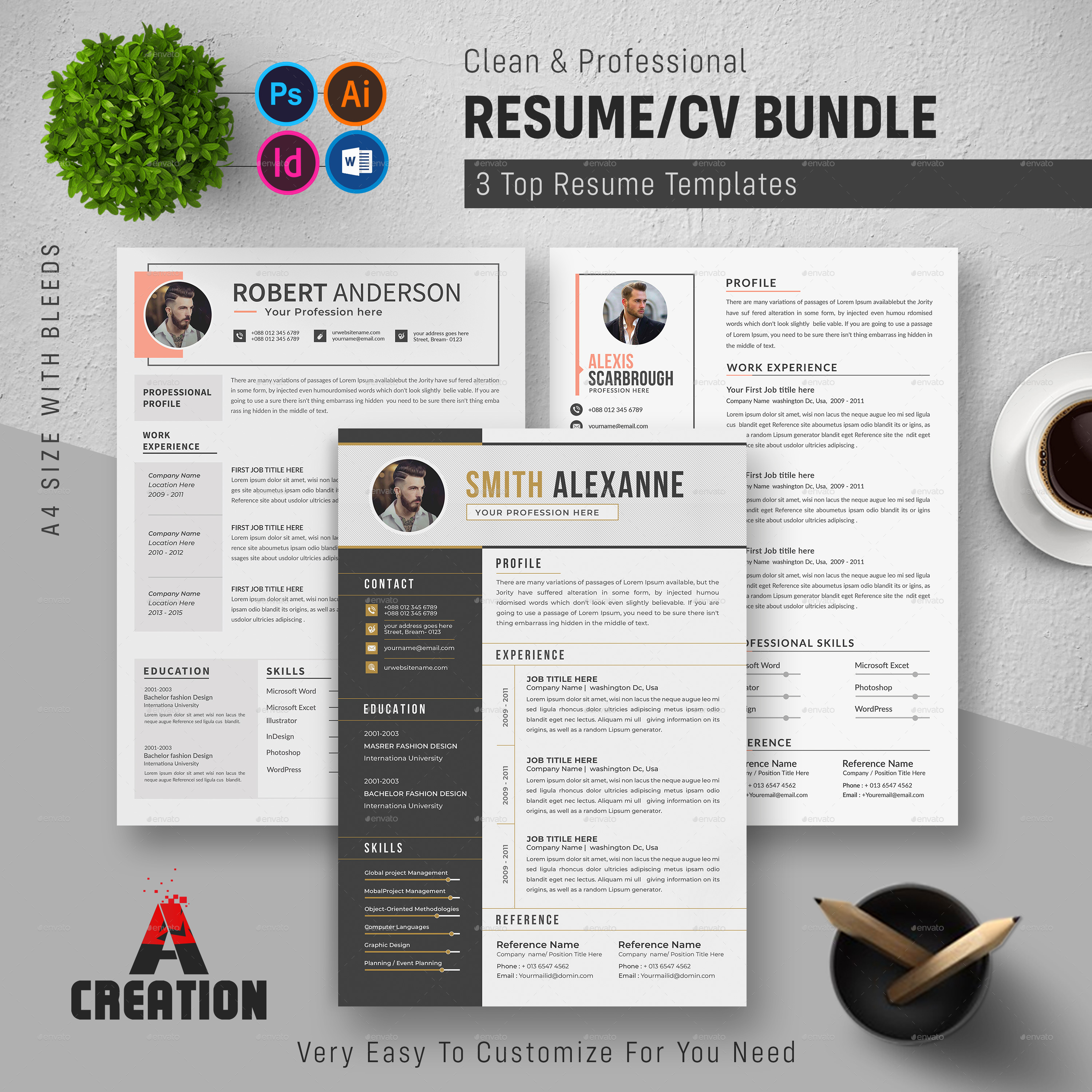 Resume Bundle, Print Templates | GraphicRiver