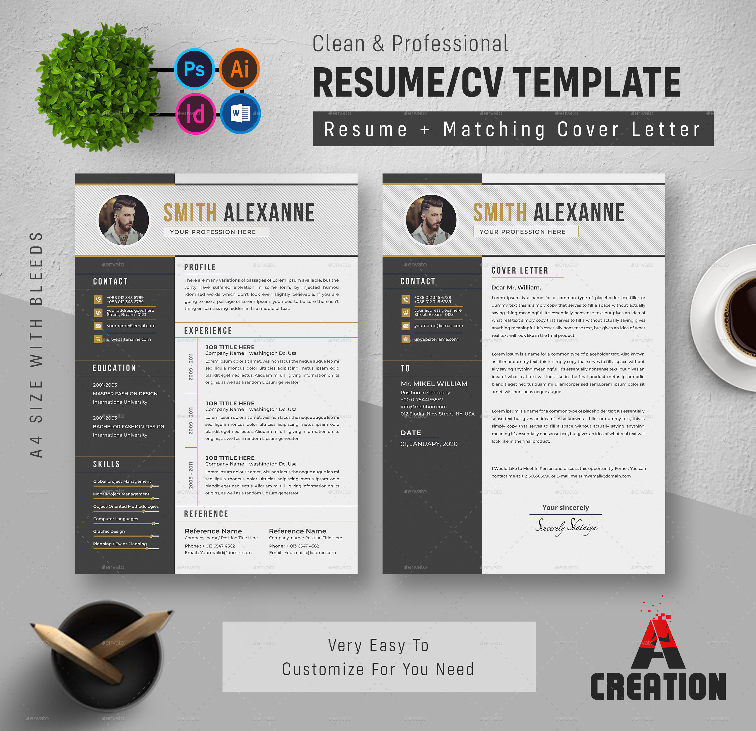 Resume Bundle, Print Templates | GraphicRiver
