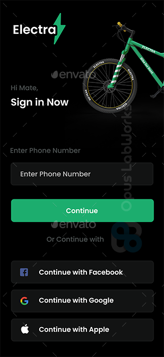 Electric Bike Rental App UI Kit| Scooter on Rent App UI Kit| Bike ...