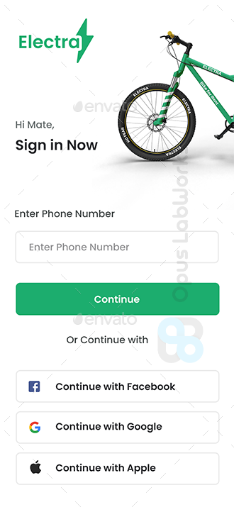 Electric Bike Rental App UI Kit| Electric Vehicle on Rent App UI Kit| E ...