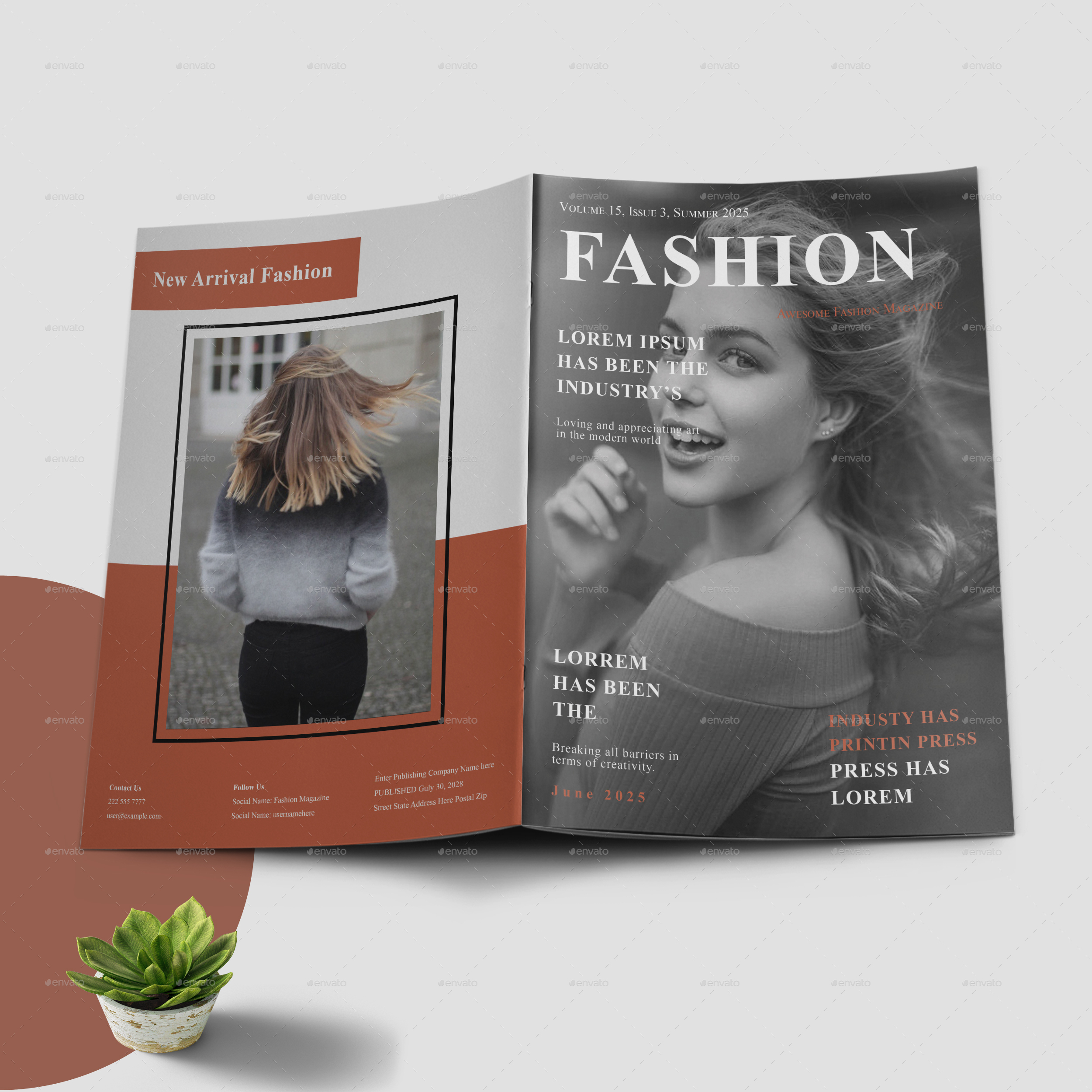 Fashion Magazine Design Layout, Print Templates | GraphicRiver