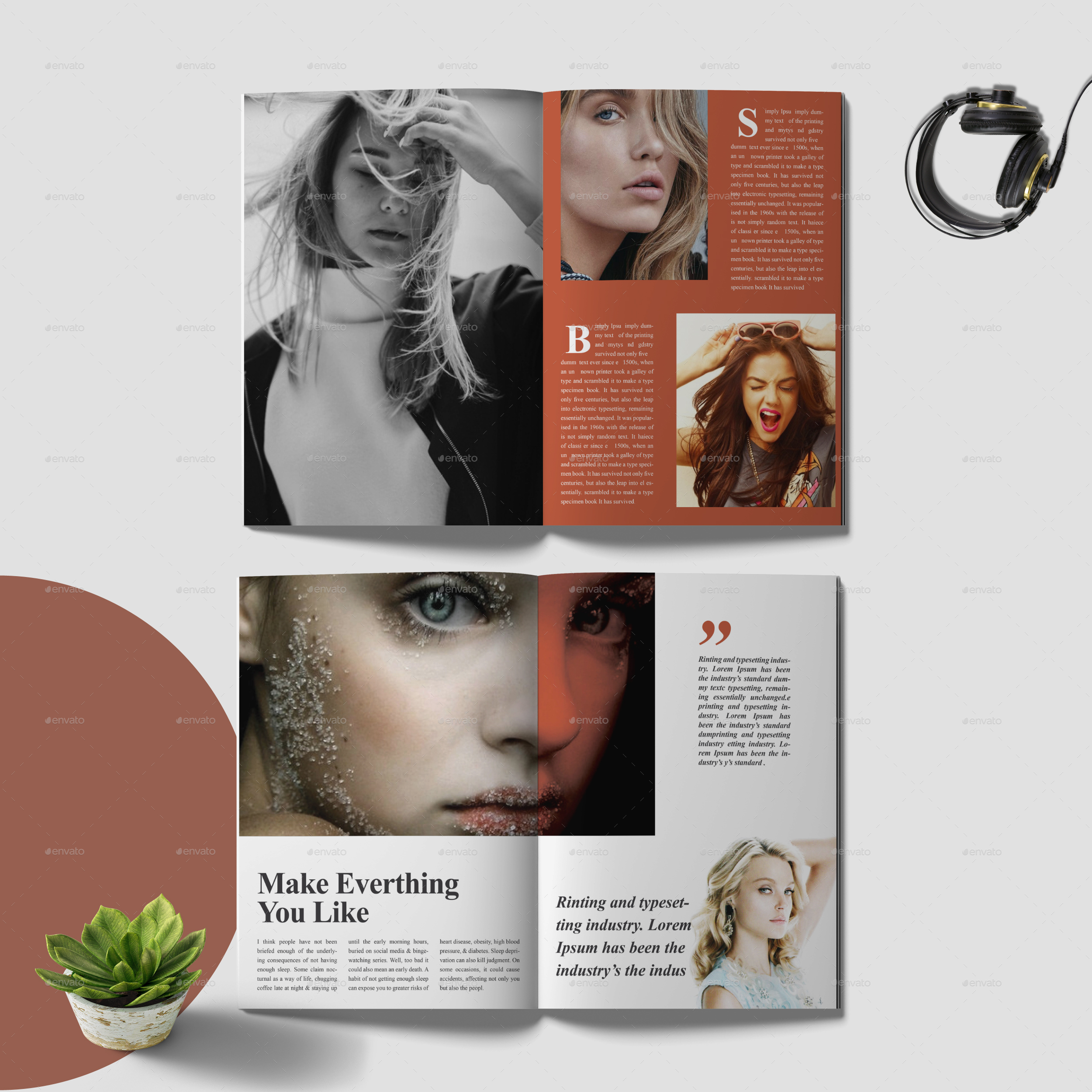 Fashion Magazine Design Layout, Print Templates | GraphicRiver