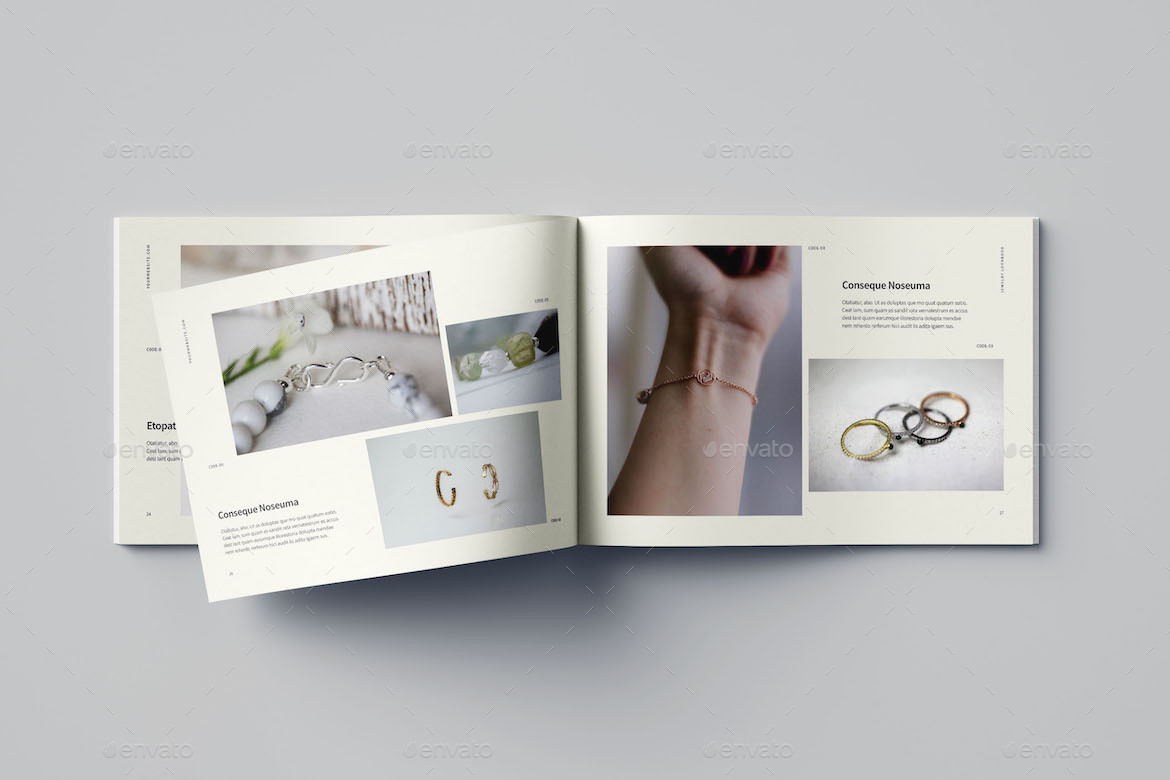 Minimal Jewelry Lookbook/Catalog, Print Templates | GraphicRiver