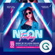 Neon Friday Party Flyer Template, Print Templates | GraphicRiver