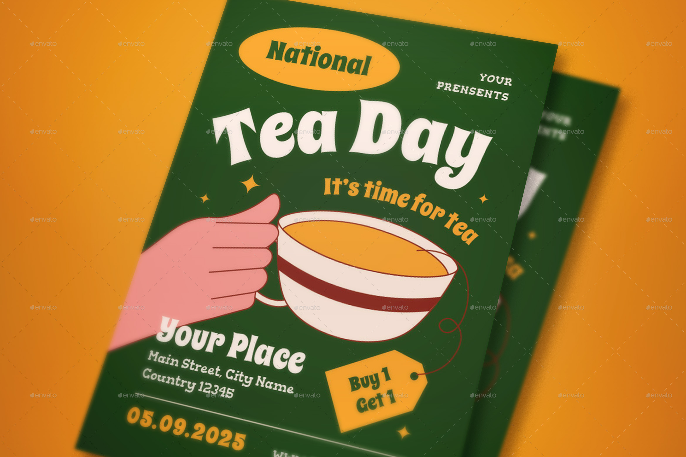 National Tea Day Flyer Set, Print Templates | GraphicRiver
