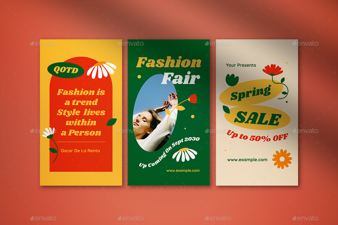 Spring Break Fashion Instagram Pack, Web Elements | GraphicRiver