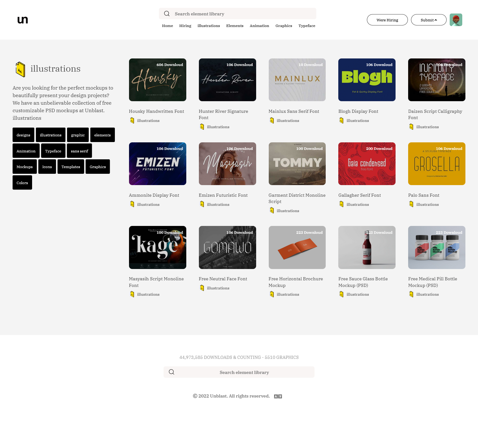 Unblast – Element downloads System for Designers by Meteros | CodeCanyon