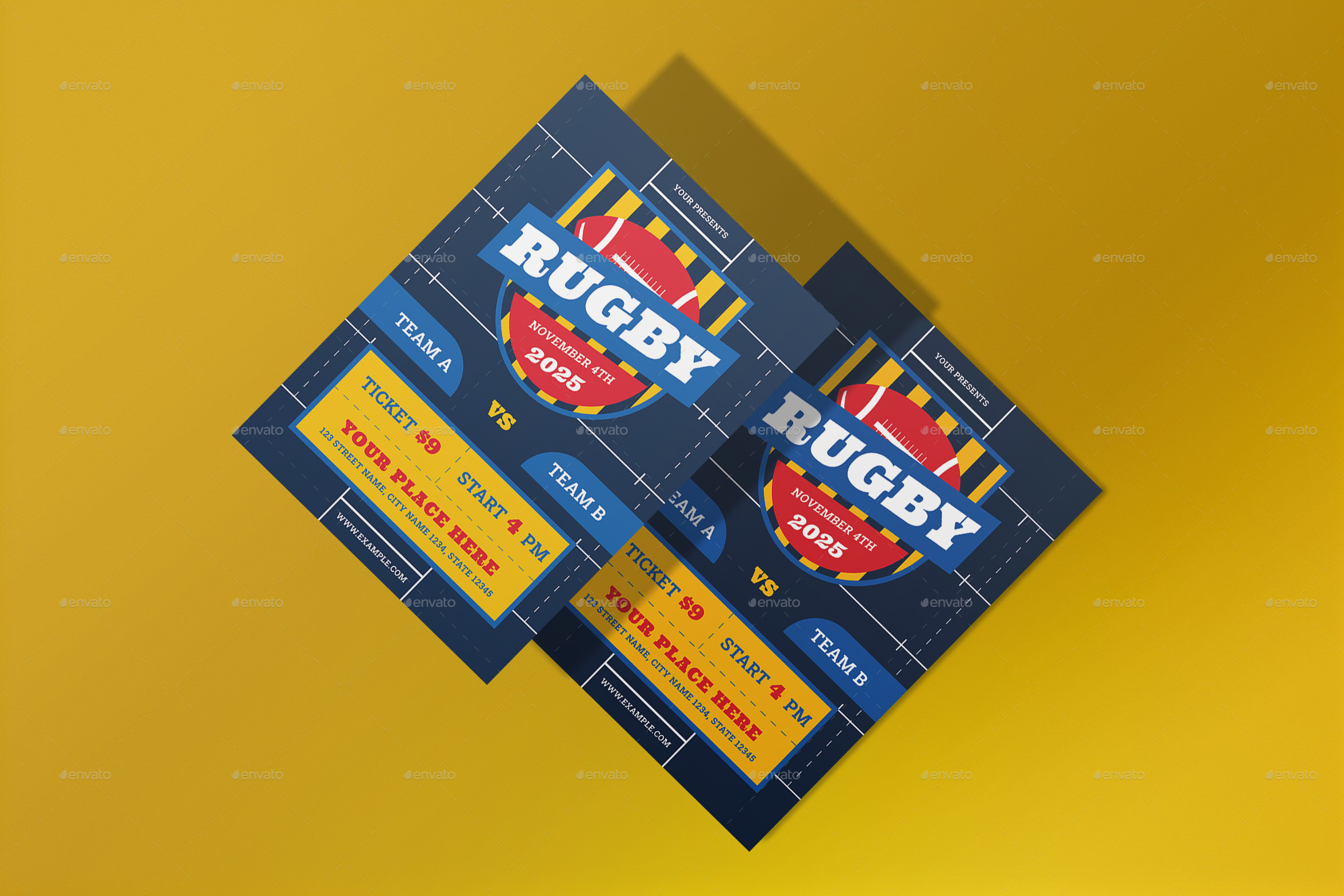 Rugby Flyer, Print Templates | GraphicRiver