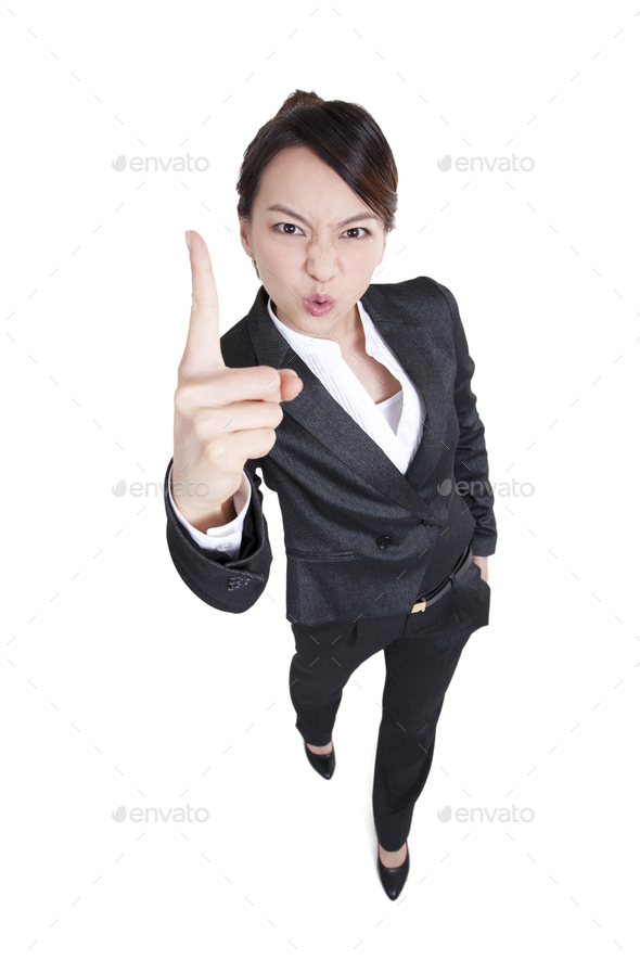 Angry office lady Stock Photo by bluejeanimages | PhotoDune