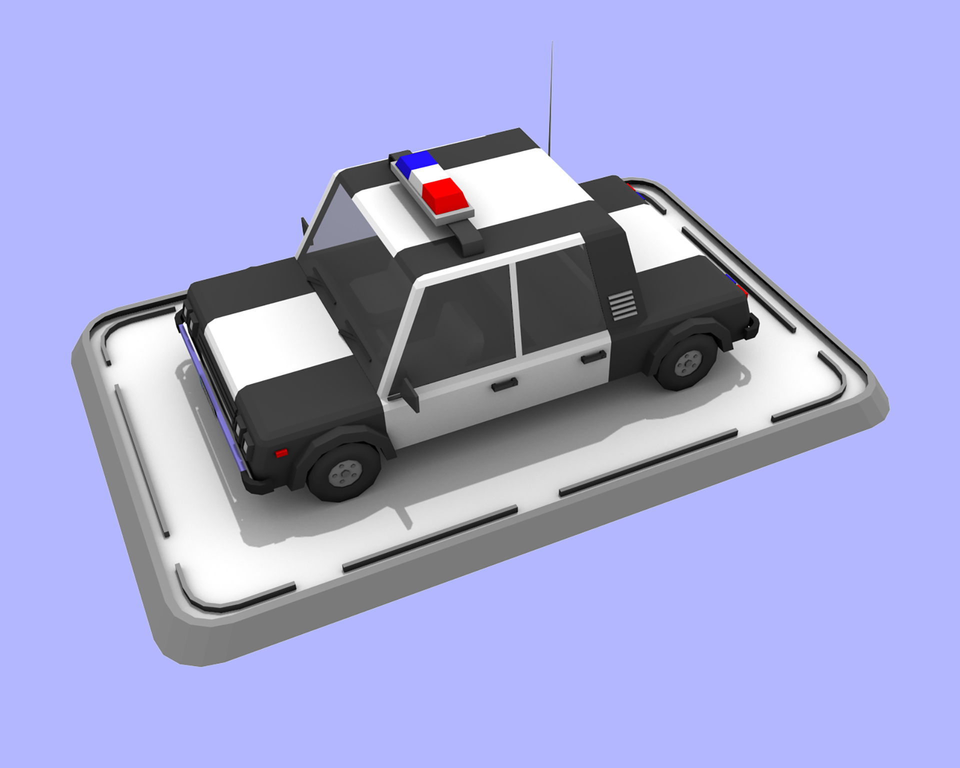 Cartoon Low Poly Police Car by LowPolyLand | 3DOcean