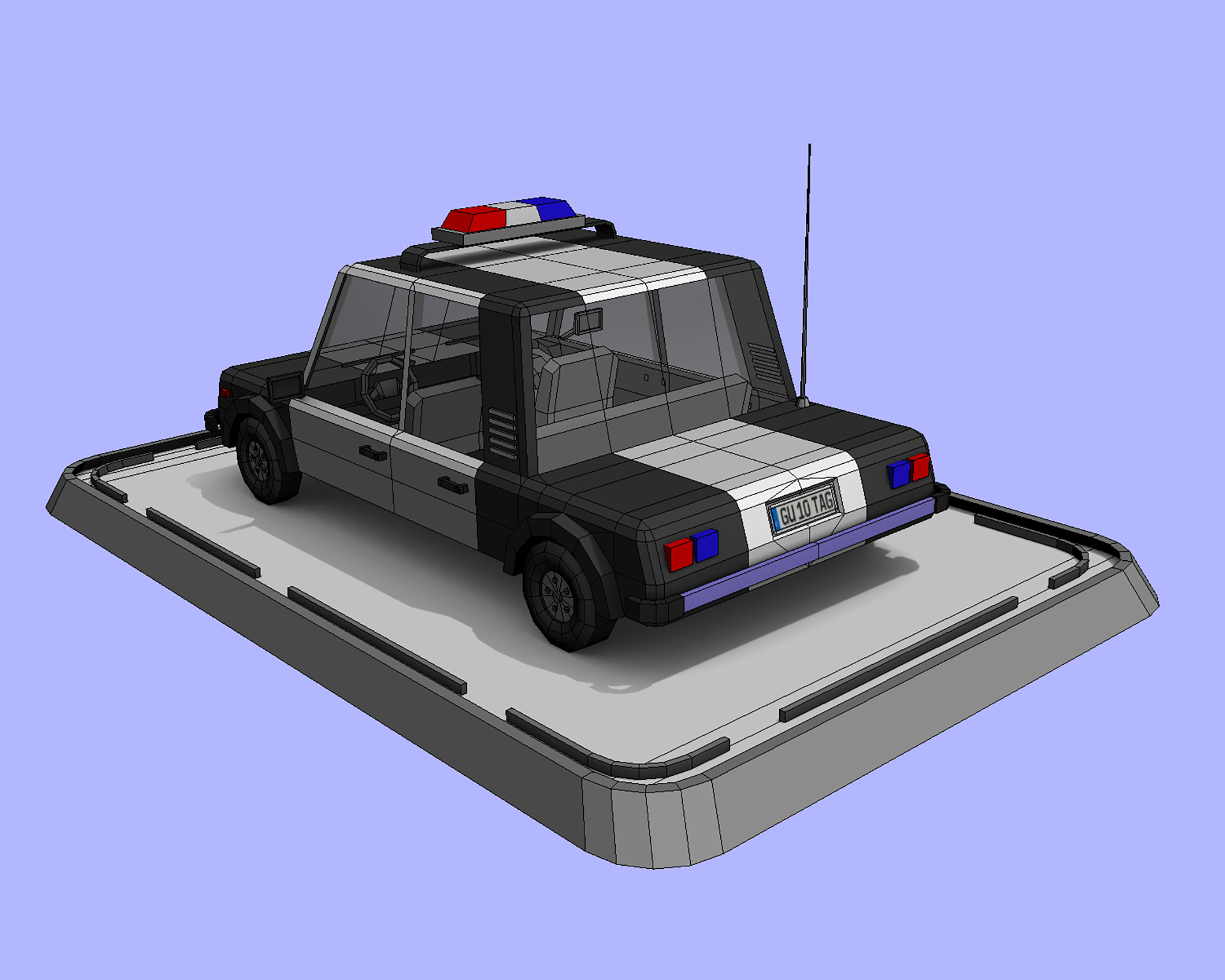 Cartoon Low Poly Police Car by LowPolyLand | 3DOcean