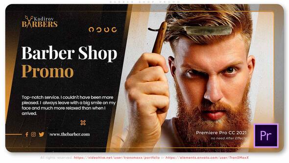 Barber Shop Promo, Premiere Pro Templates | VideoHive