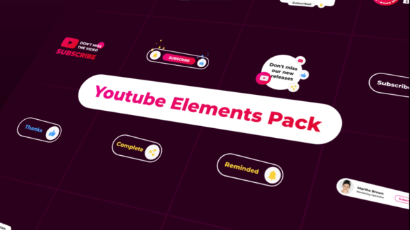 Youtube Elements Pack, After Effects Project Files | VideoHive