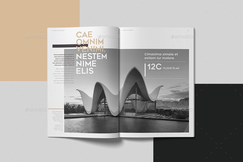 Architecture Magazine, Print Templates | GraphicRiver