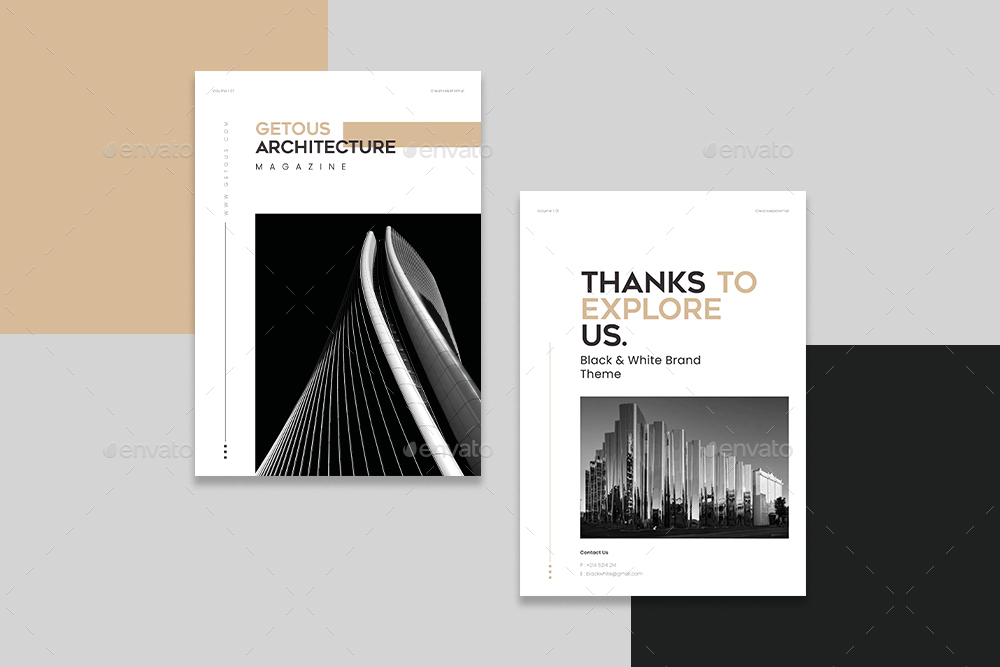Architecture Magazine, Print Templates | GraphicRiver