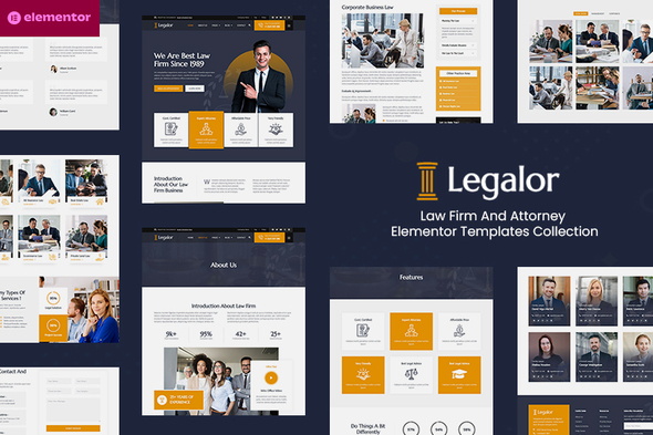 Legalor - Law Firm & Attorney Elementor Template Kit by bosathemes