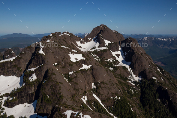 Mt Arrowsmith viewed from an aerial perspective Stock Photo by edb3_16