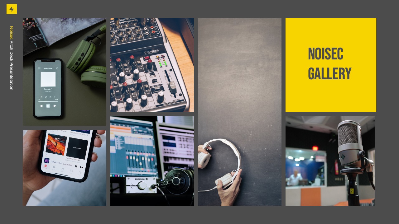 Noisec Music App Pitch Deck Template for Power Point, Presentation ...