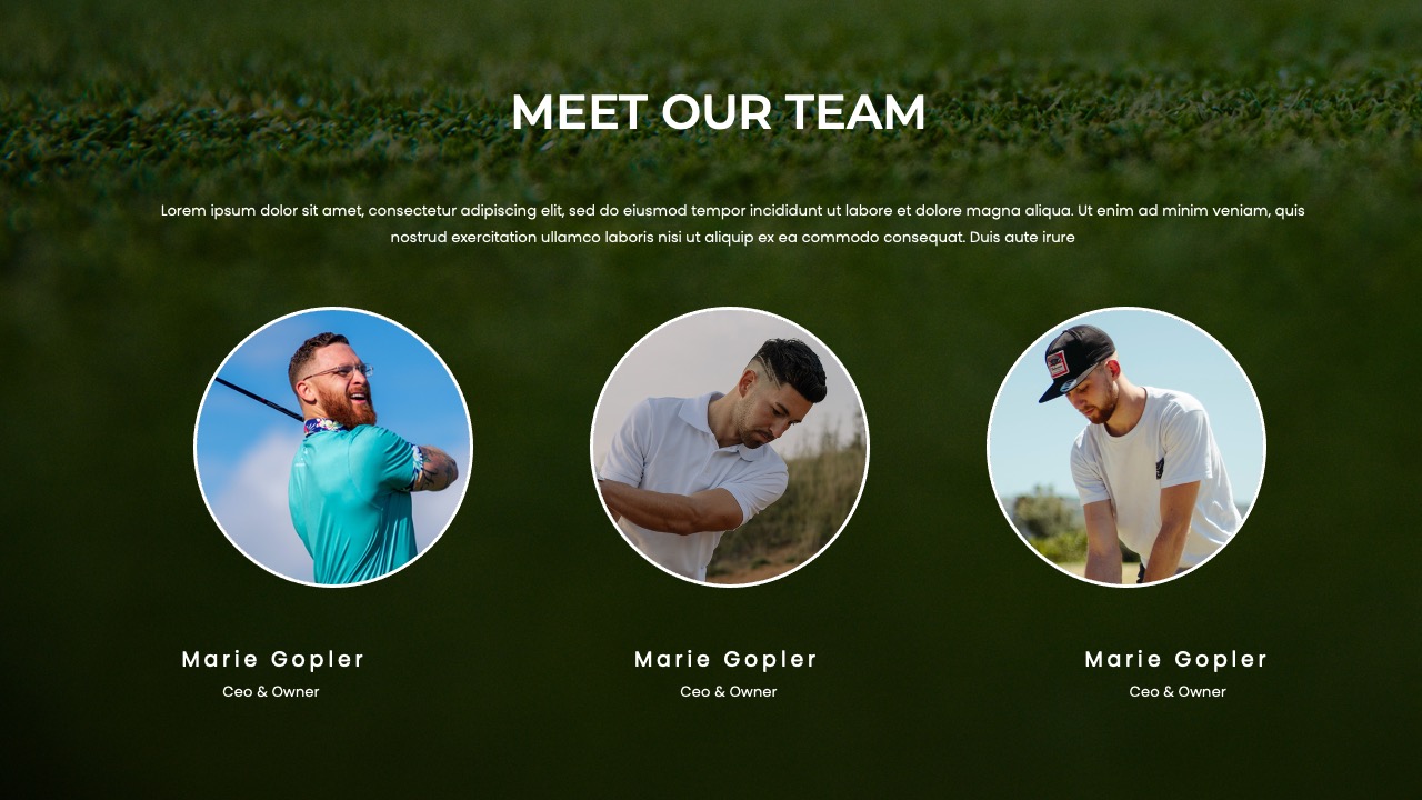 MODGOLF – Golf Club PowerPoint Presentation Template, Presentation ...