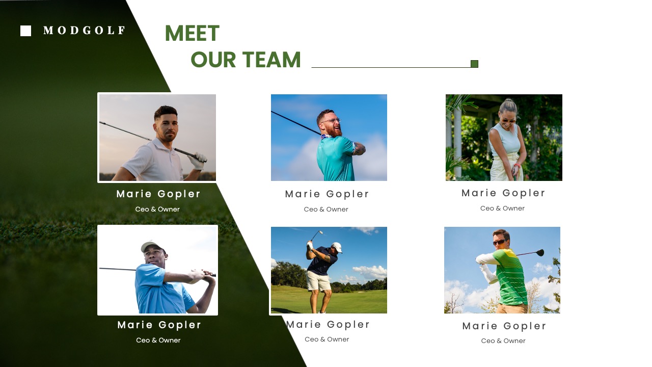 MODGOLF – Golf Club PowerPoint Presentation Template, Presentation ...