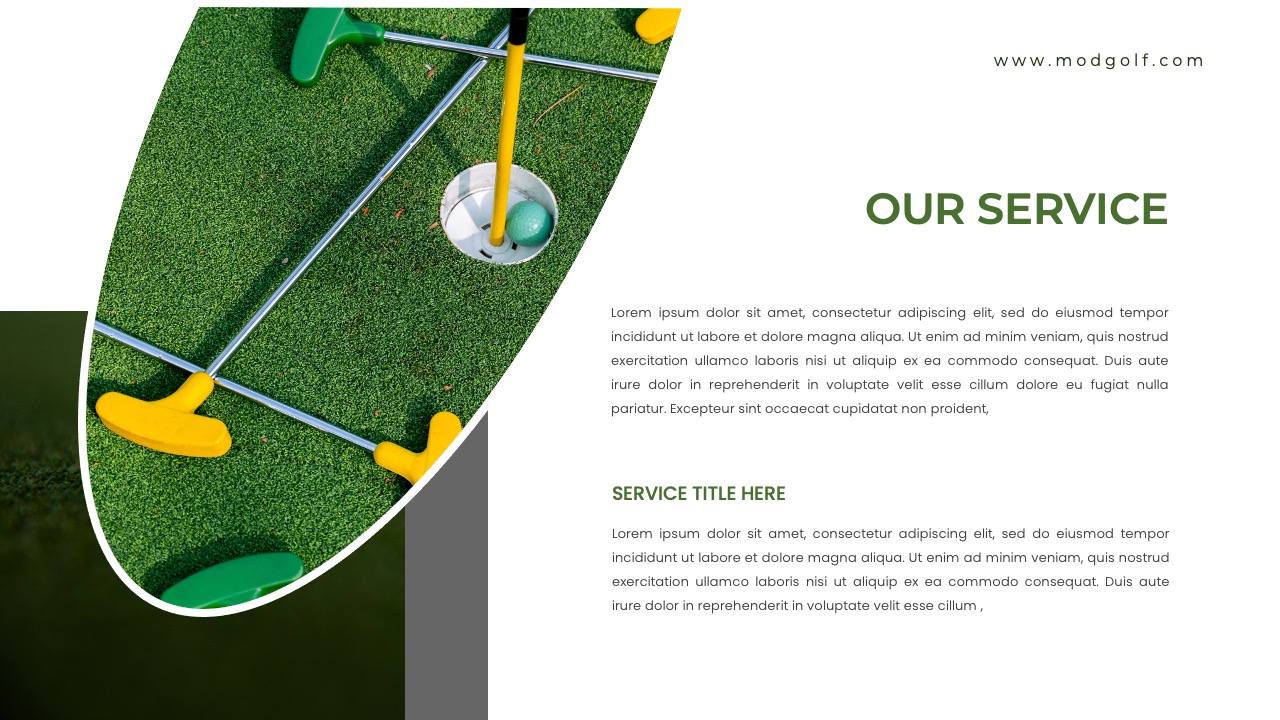 MODGOLF – Golf Club PowerPoint Presentation Template, Presentation ...