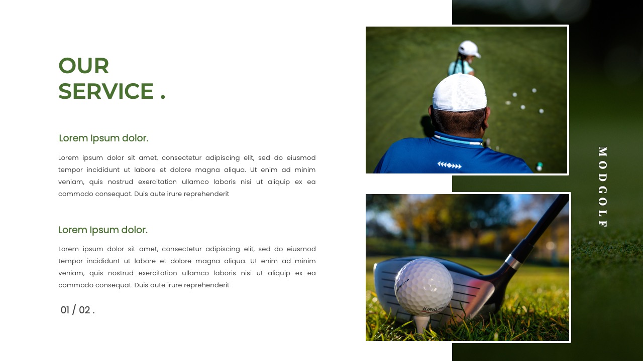 MODGOLF – Golf Club PowerPoint Presentation Template, Presentation ...