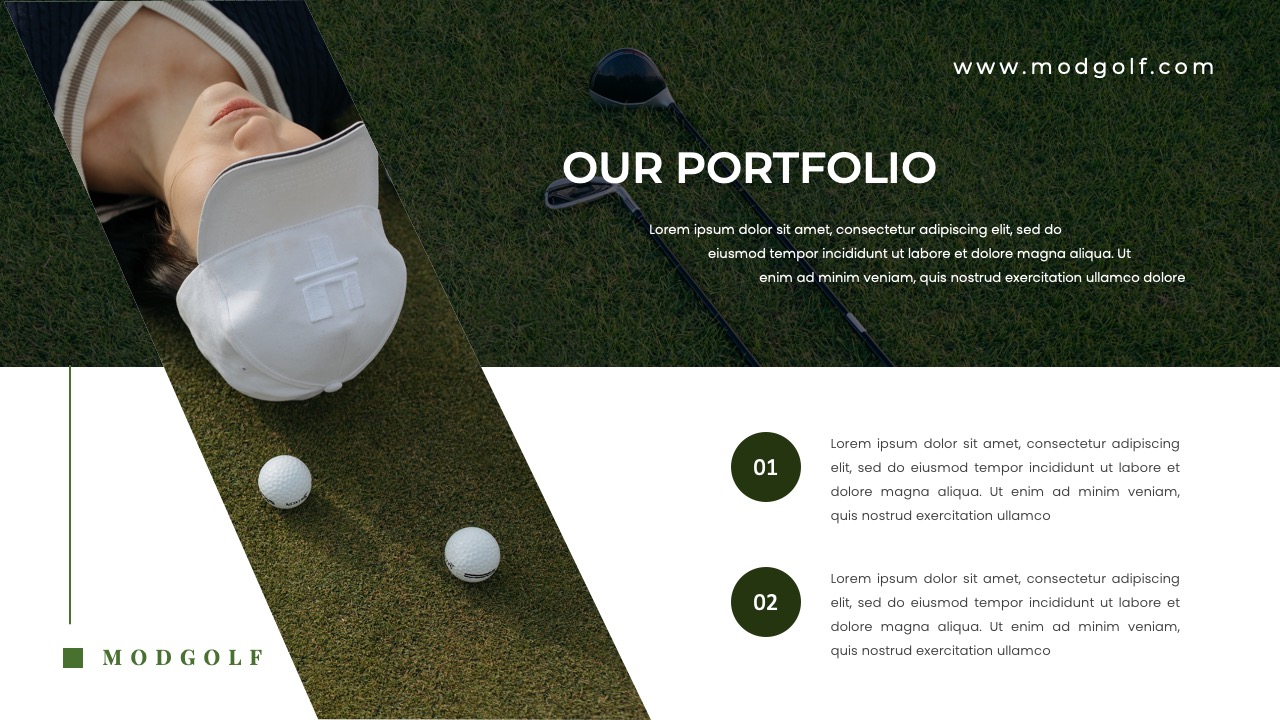 MODGOLF – Golf Club PowerPoint Presentation Template, Presentation ...