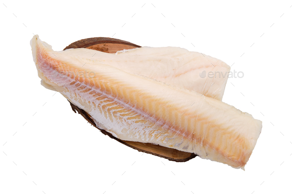 Frozen fillet of cod isolated on white Stock Photo by boomeart | PhotoDune